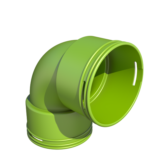 90° Bend for AE48 Ducting - 90mm – Air-Haus